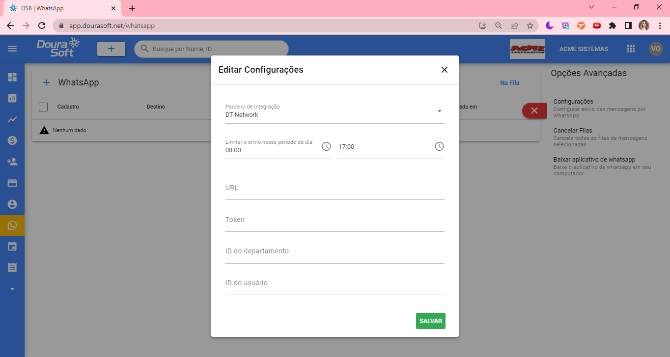 Integração DouraSoft & Chat Corp - DouraSoft