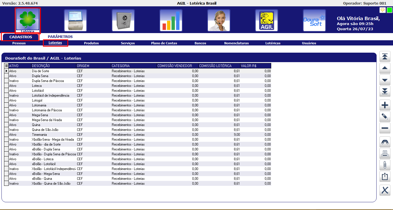 Como Editar Dias de Sorteio da Loteria - DouraSoft